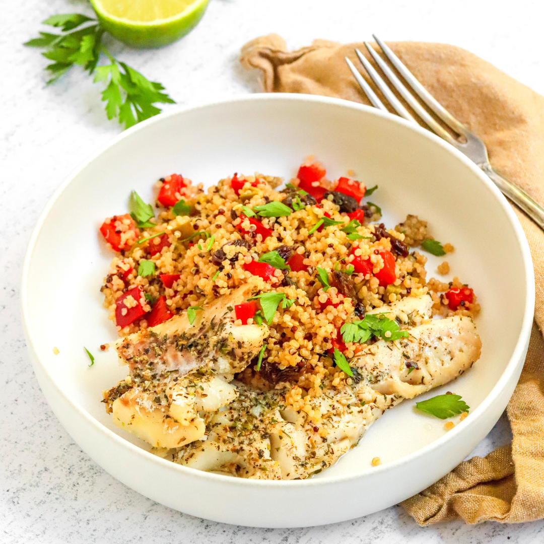 Grilled Cod & Quinoa Salad | SuperFastDiet